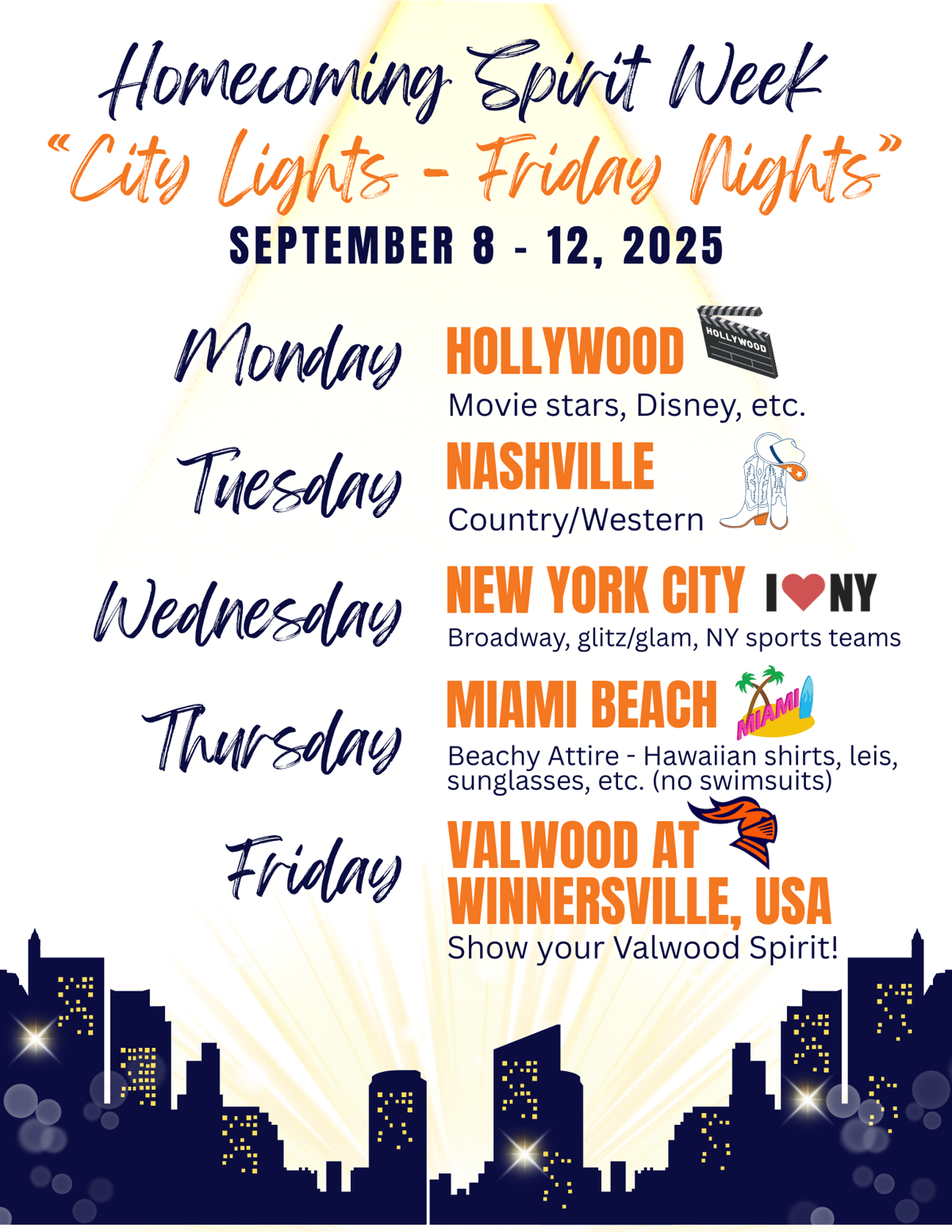 Valwood School Calendar